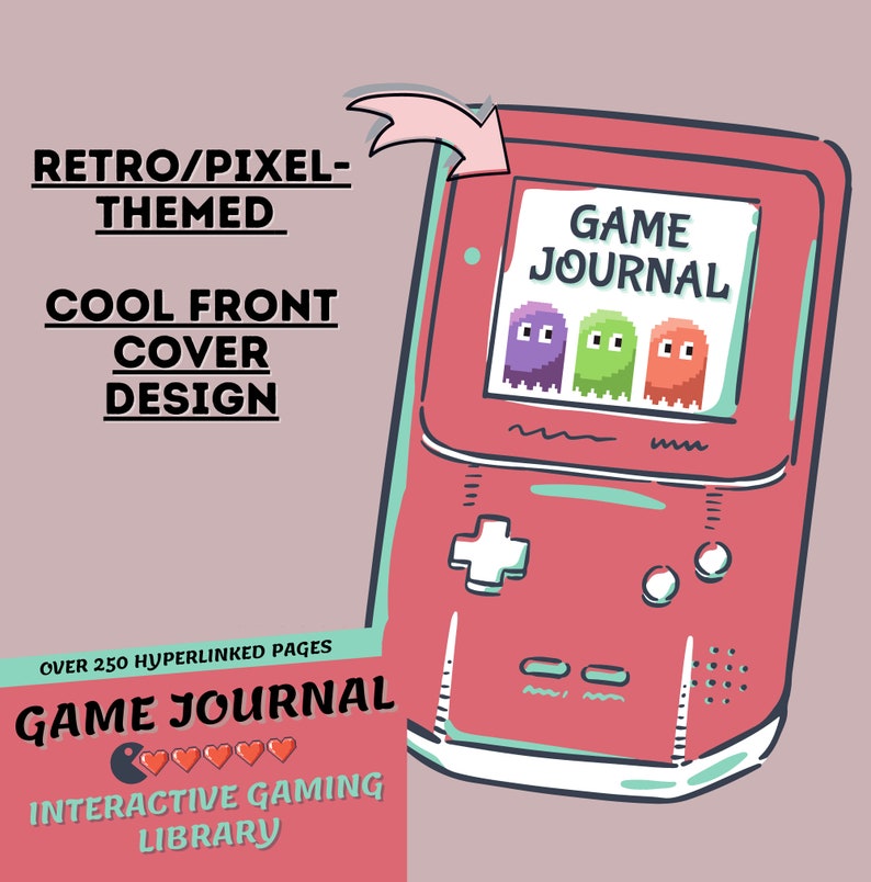 Video Game Notebook Journal Birthday Gift for Gamer Cute Pastel RPG ...