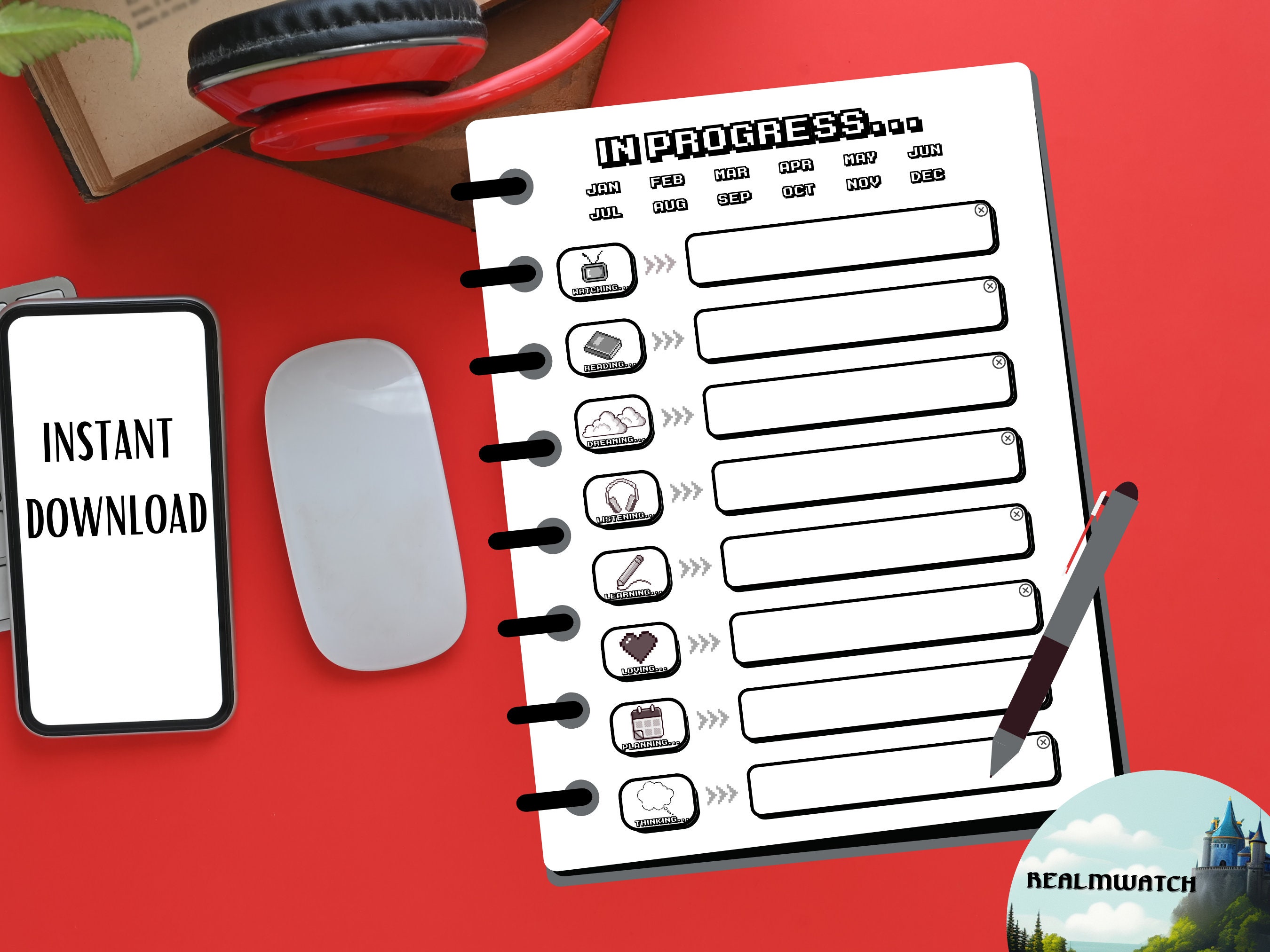 Printable Life Tracker for Gamer Memory Tracker for Current Event Log ...