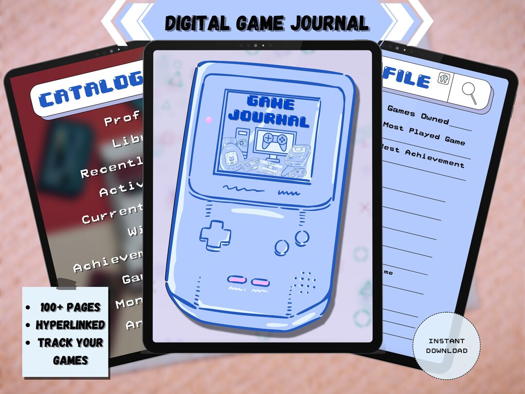 Game Journal Digital Game Notebook Gift for Her Gaming Journal for ...