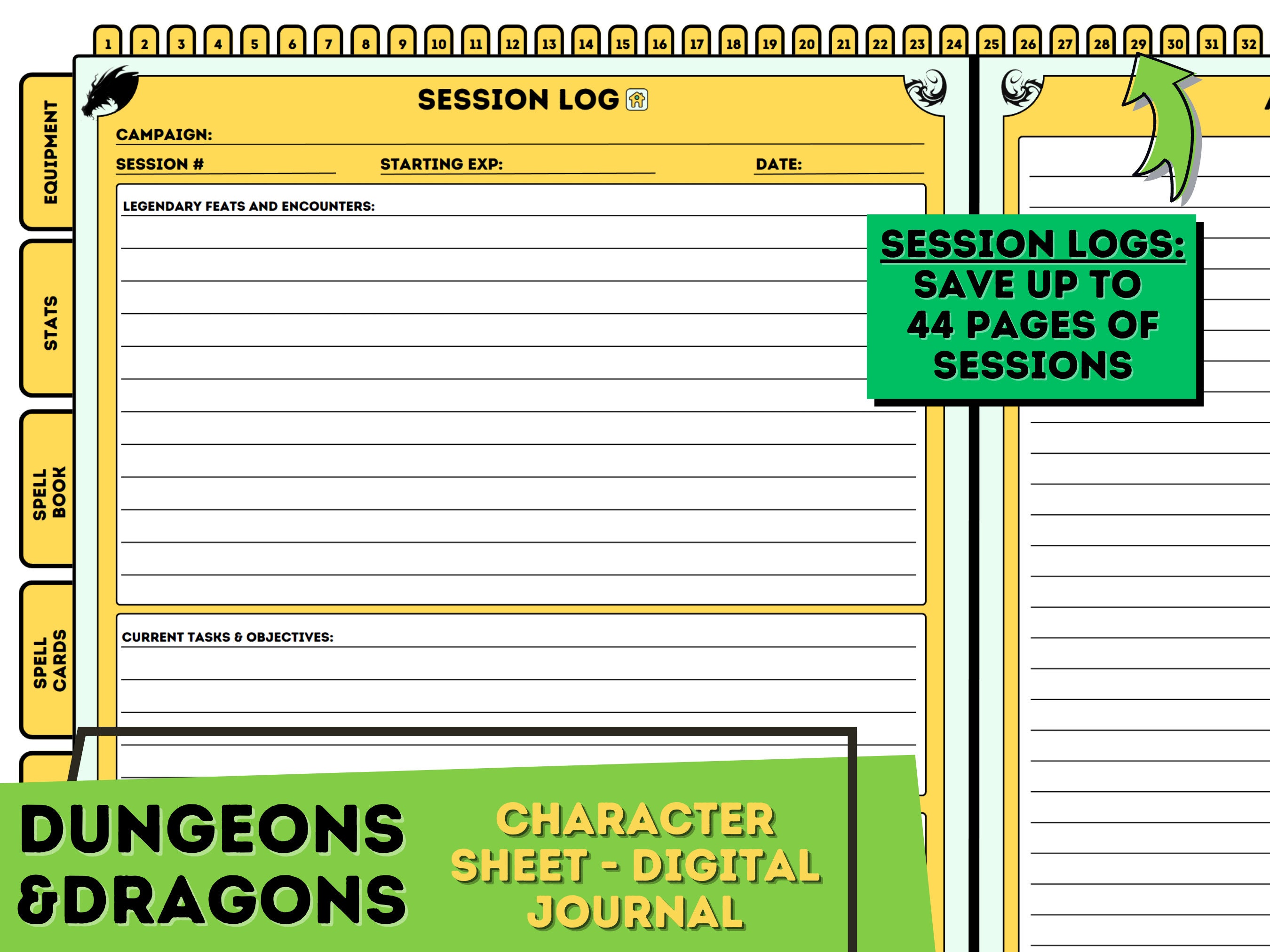 Dnd Character Sheet for Dnd Digital Journal Dungeons & Dragons Game ...