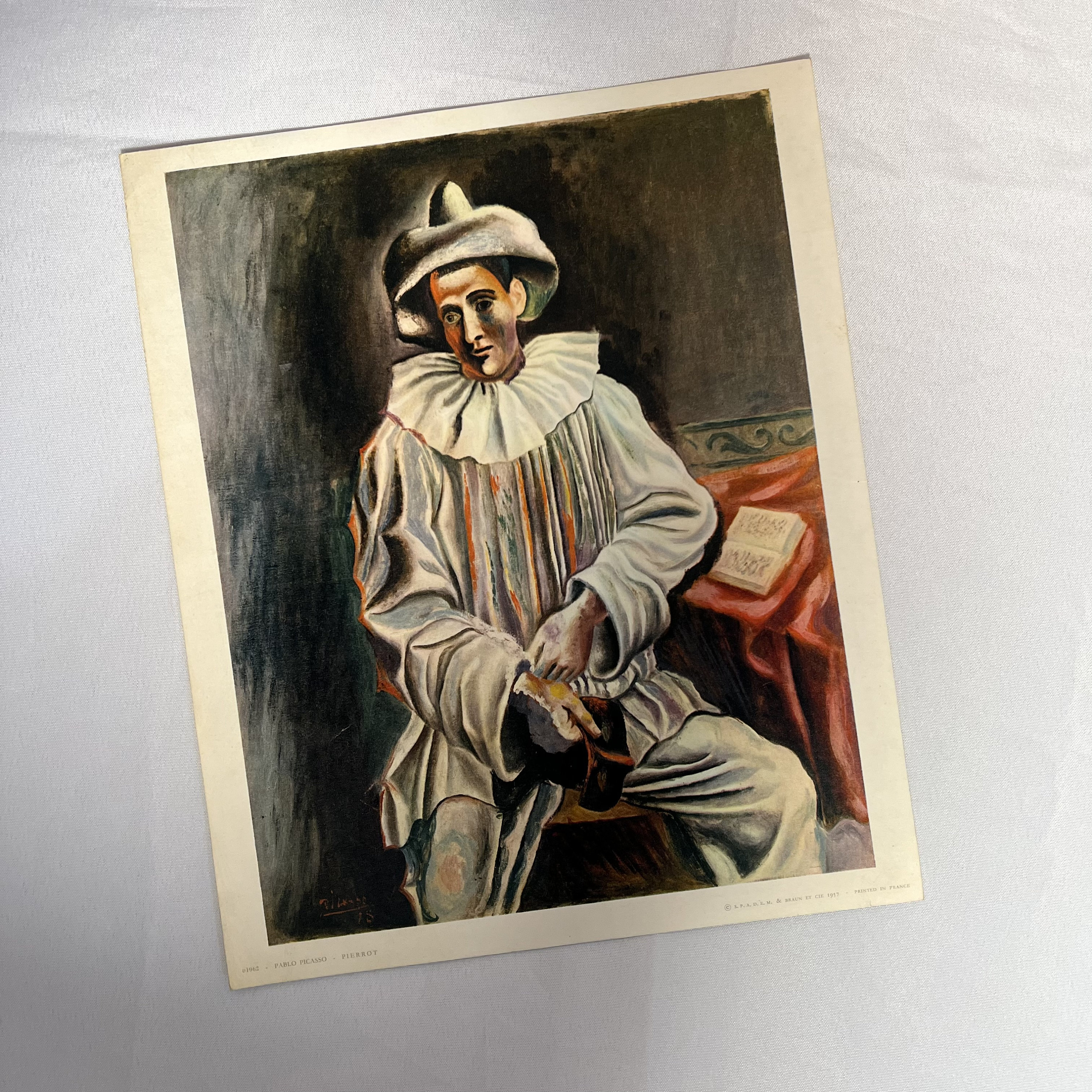 Pierrot by Pablo Picasso, Vintage Art Lithograph From the MOMA museum ...