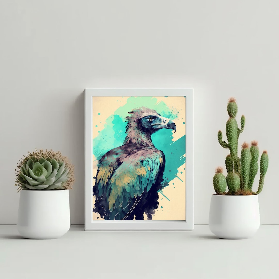Vulture Digital Print in Vintage Style | Vulture Printable Canvas ...