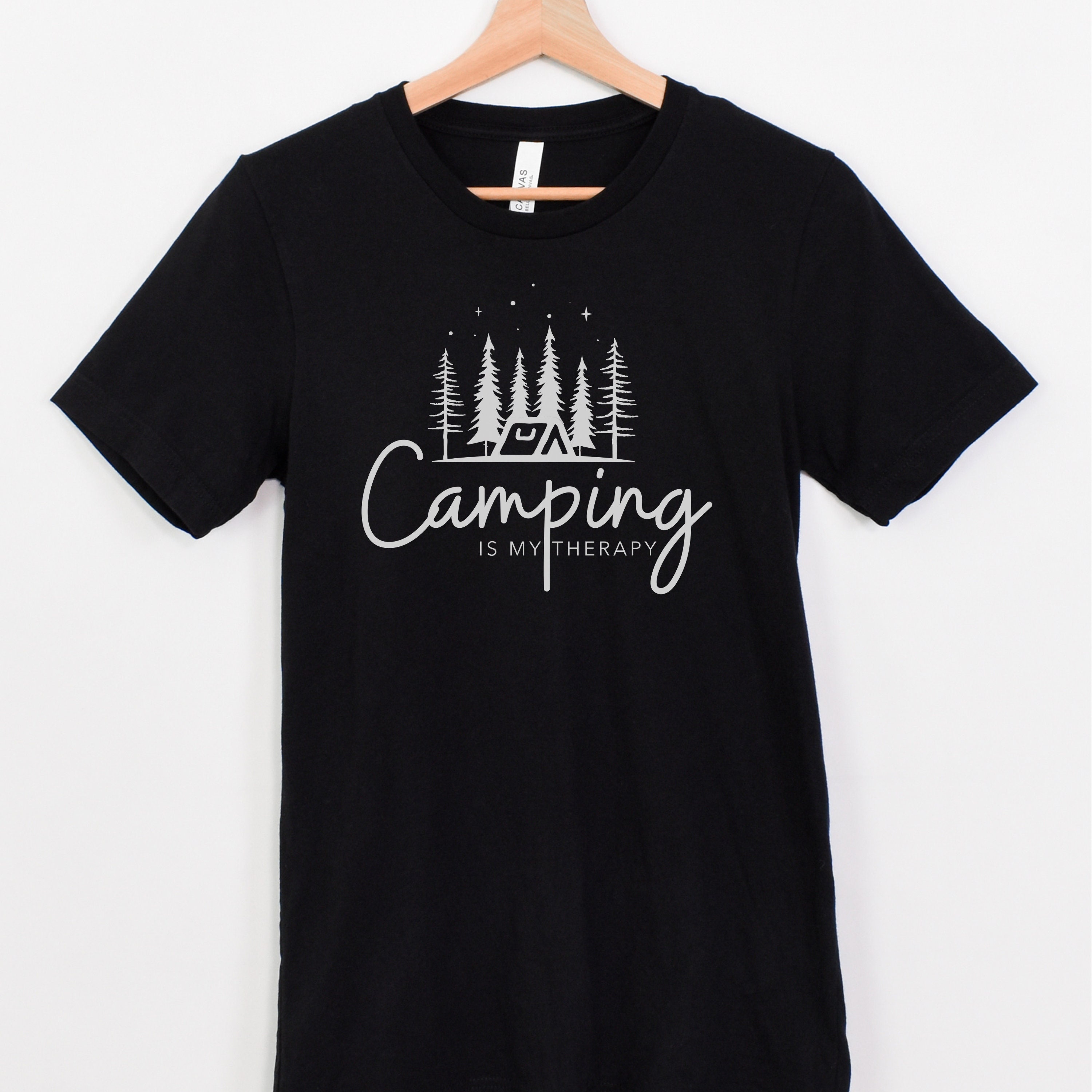 Adventure Outdoors Camping Graphic Tees, Camping is My Therapy, Hippy ...