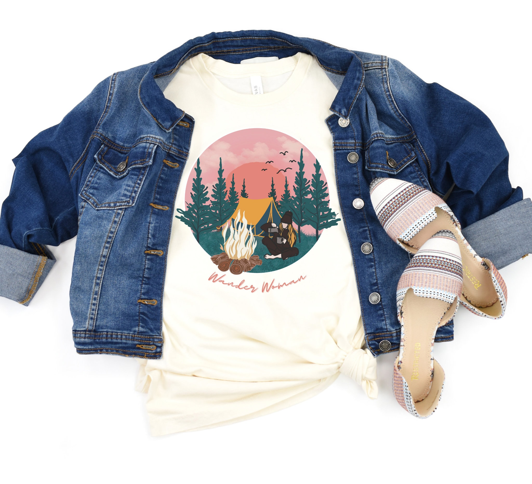 Adventure Shirt, Wander Woman Tenting, Gift for Her, Outdoor T-shirt ...