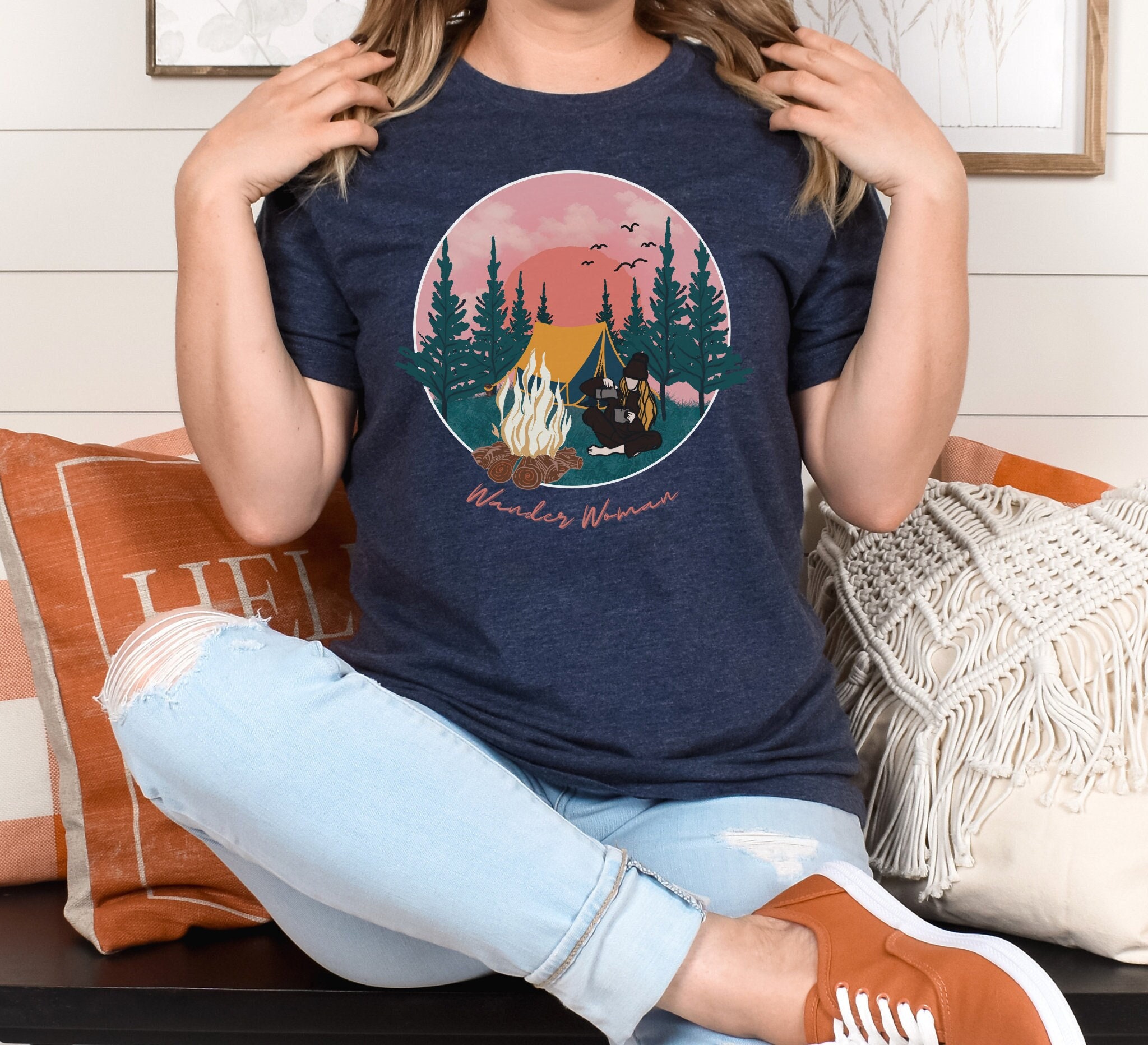 Adventure Shirt, Wander Woman Tenting, Gift for Her, Outdoor T-shirt ...