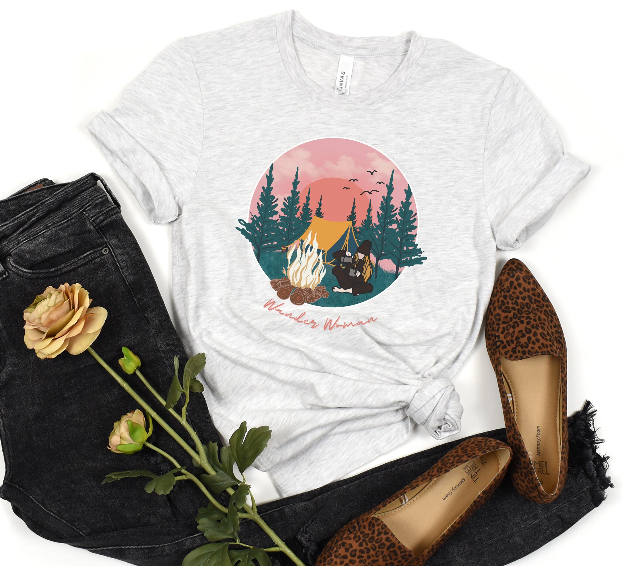 Adventure Shirt, Wander Woman Tenting, Gift for Her, Outdoor T-shirt ...