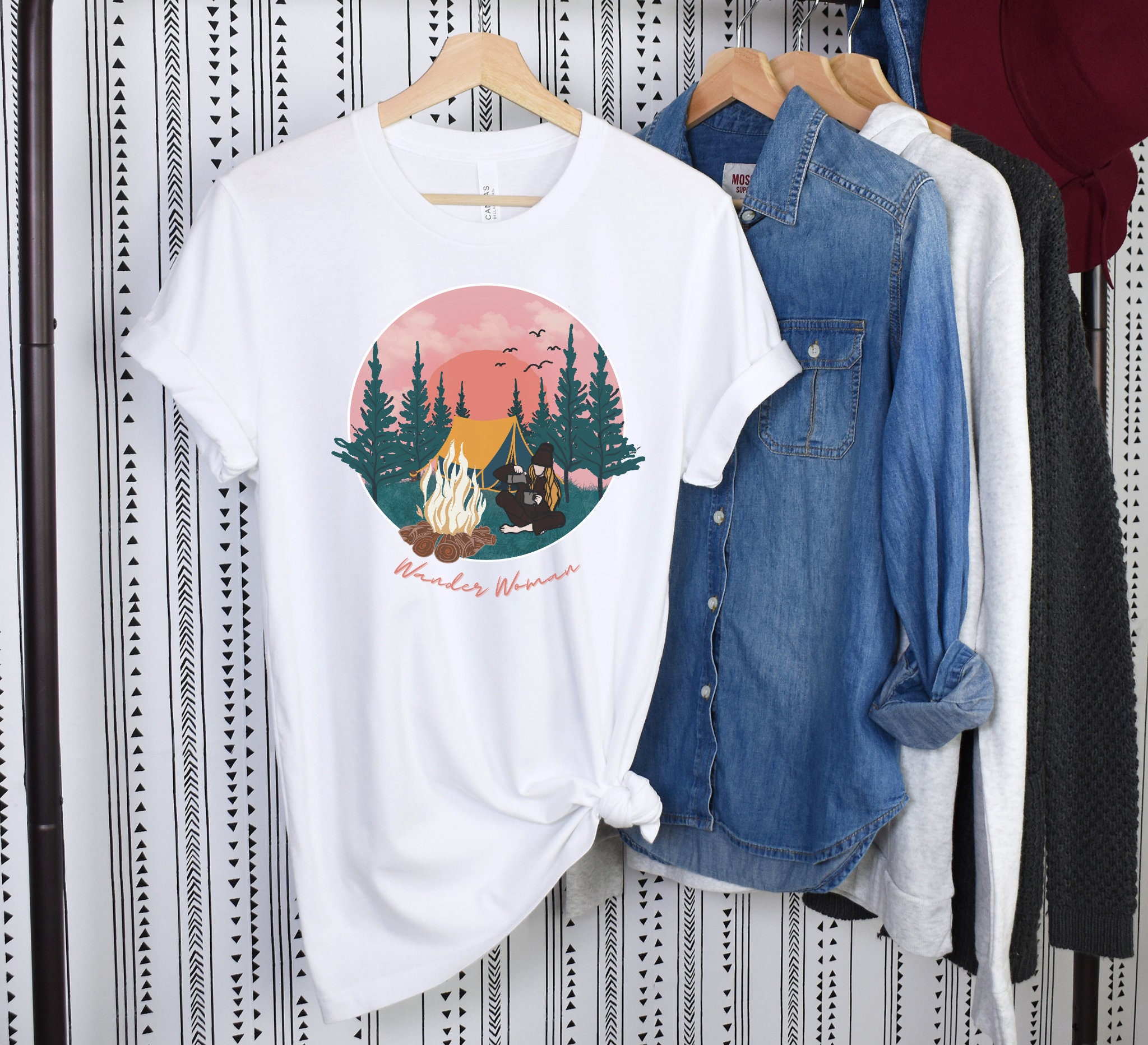 Adventure Shirt, Wander Woman Tenting, Gift for Her, Outdoor T-shirt ...