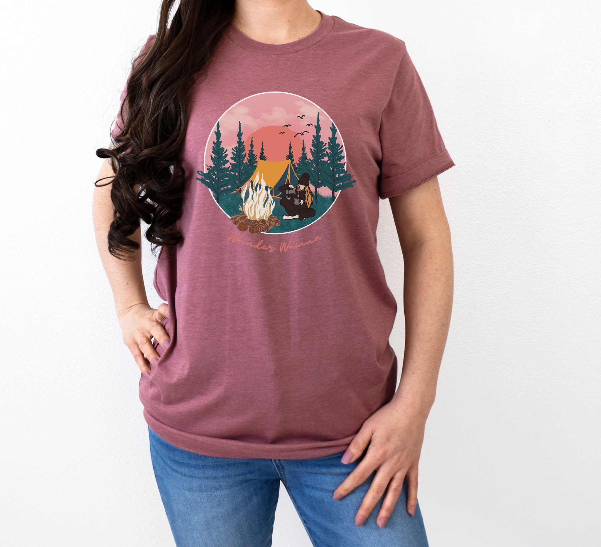 Adventure Shirt, Wander Woman Tenting, Gift for Her, Outdoor T-shirt ...