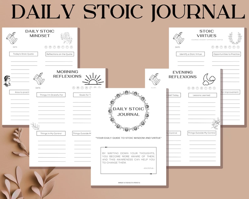 Daily Stoicism Journal Daily Stoic Art Stoic Planner Marcus Aurelius ...
