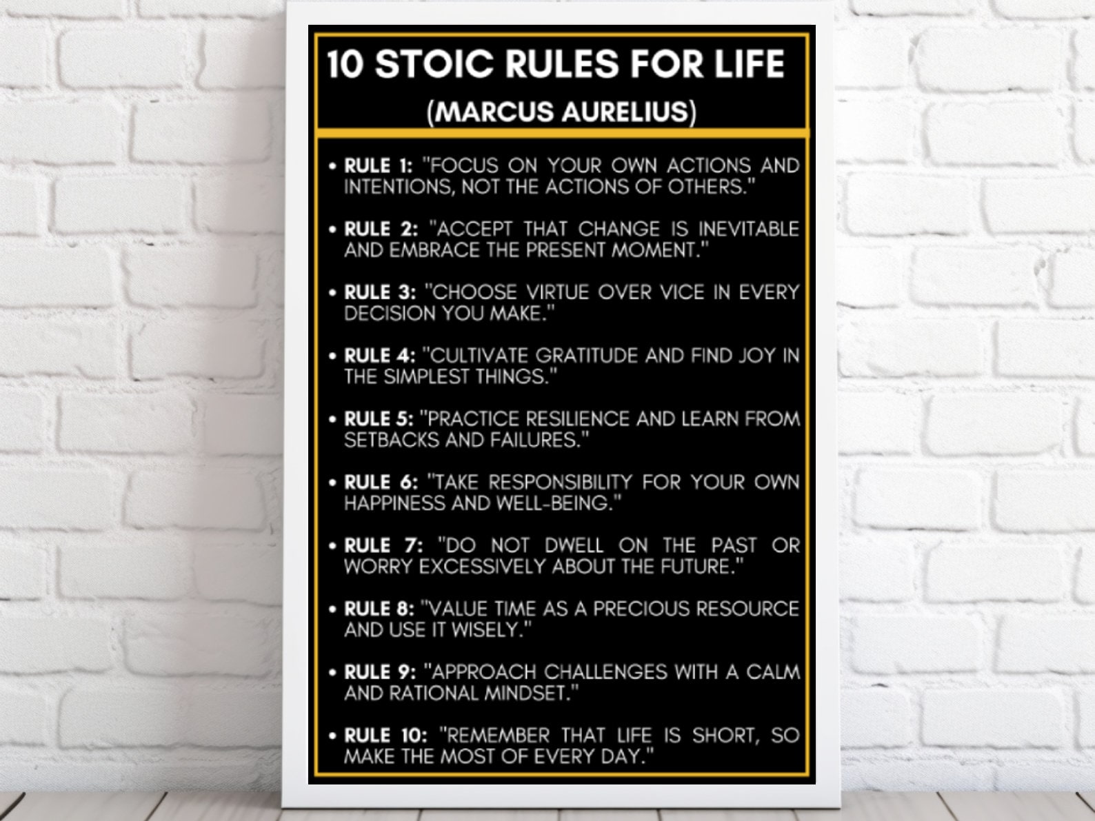 Marcus Aurelius Rules Of Life Marcus Aurelius Wall Art Marcus Aurelius