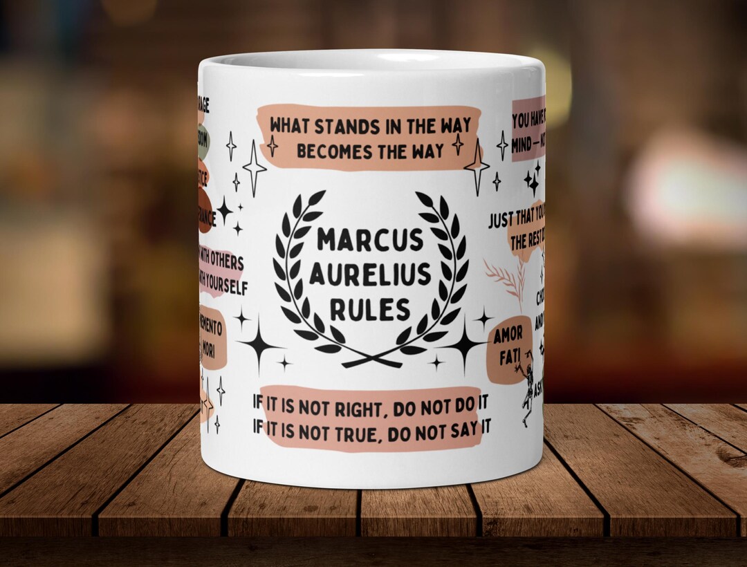 Marcus Aurelius Mug: Stoic Gift Mindfulness Mug Motivational Reflexion ...