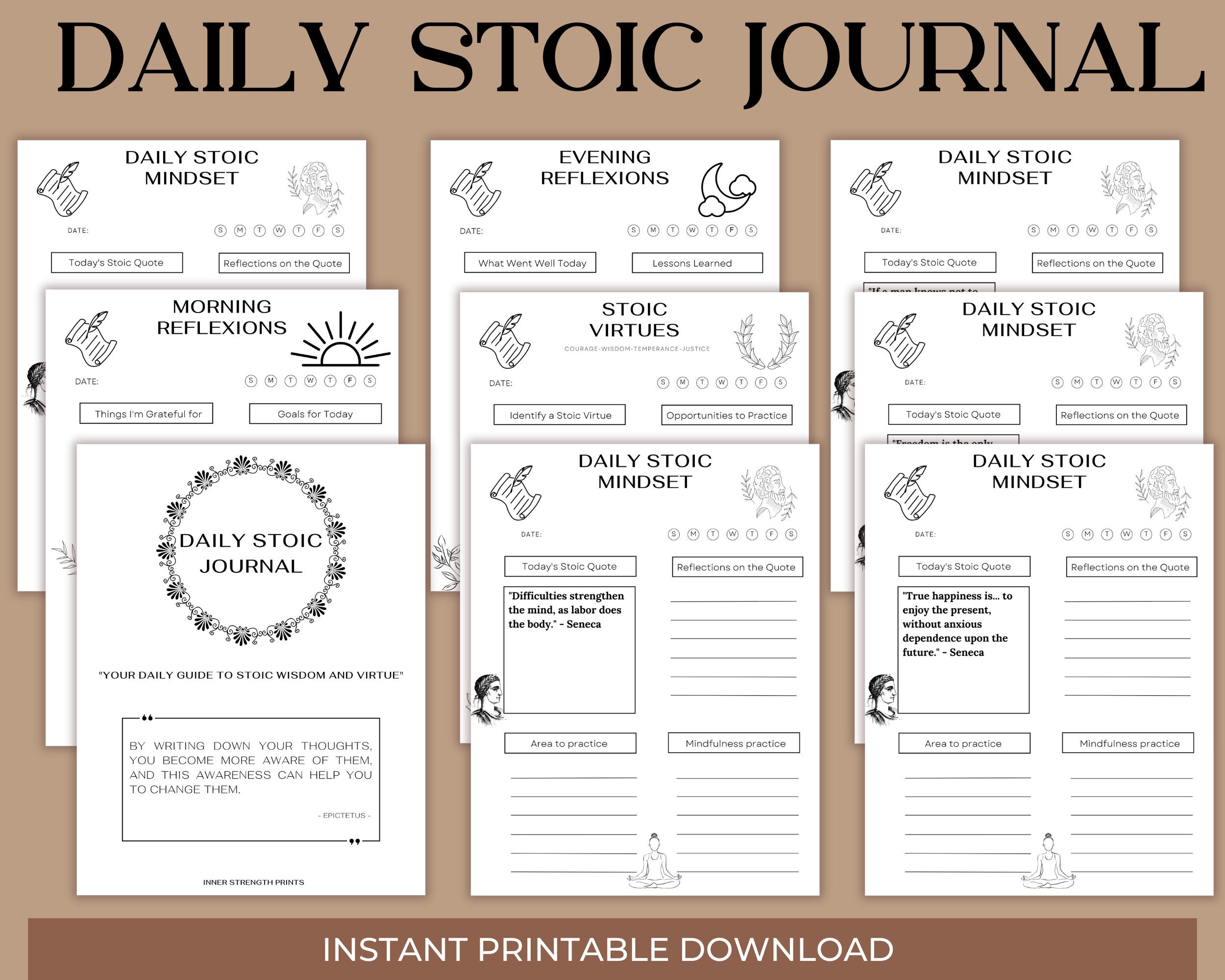 Daily Stoic Gifts Daily Stoic Journal Stoic Planner Stoic Digital ...