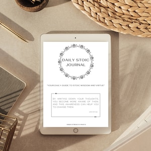 Stoic Journal Daily Stoic Planner Meditation Sheet Gratitude Tracker Stoicism Journal Stoic ...