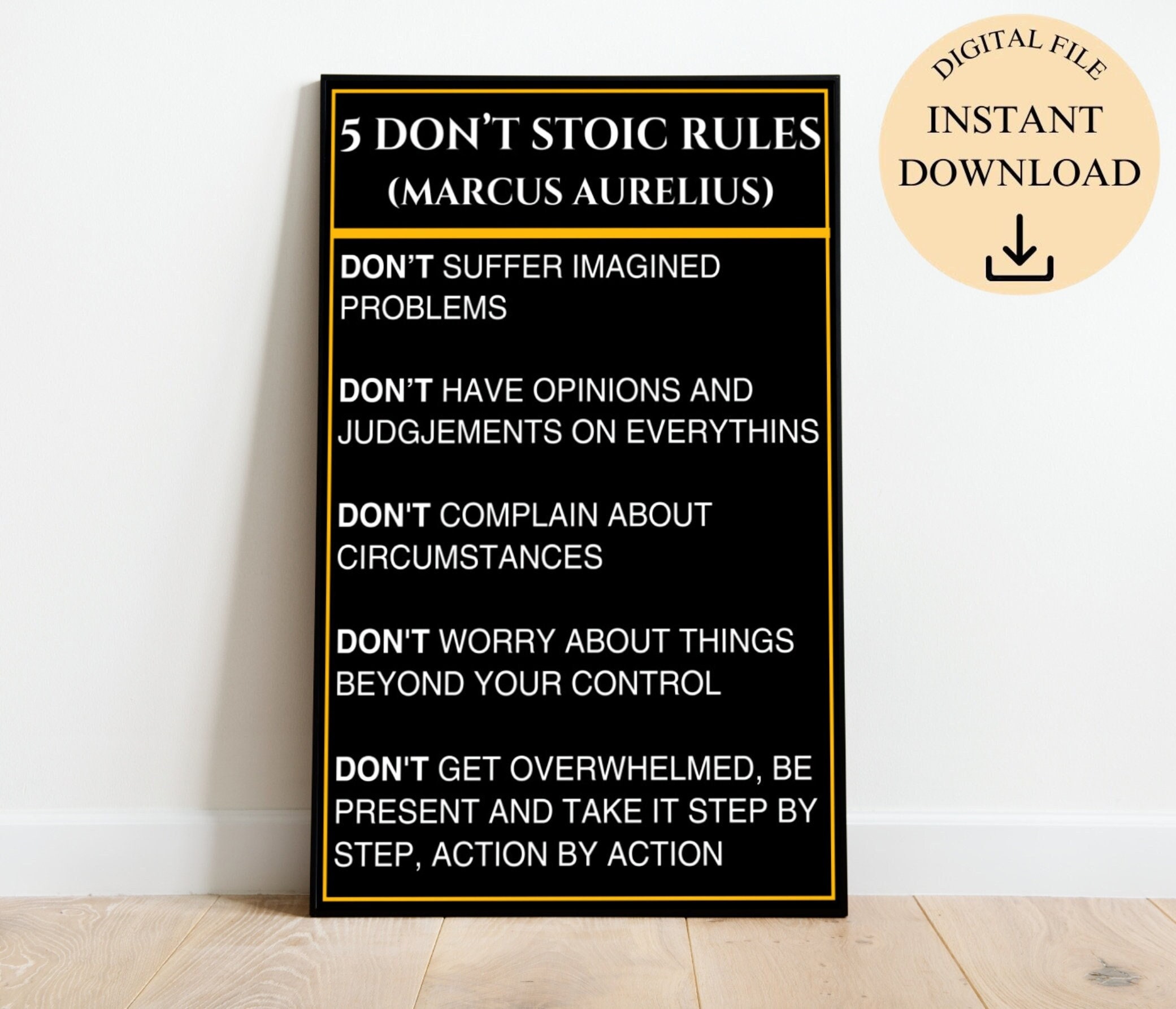 Marcus Aurelius Rules Stoic Art Stoic Wisdom Marcus Aurelius Quote Art ...