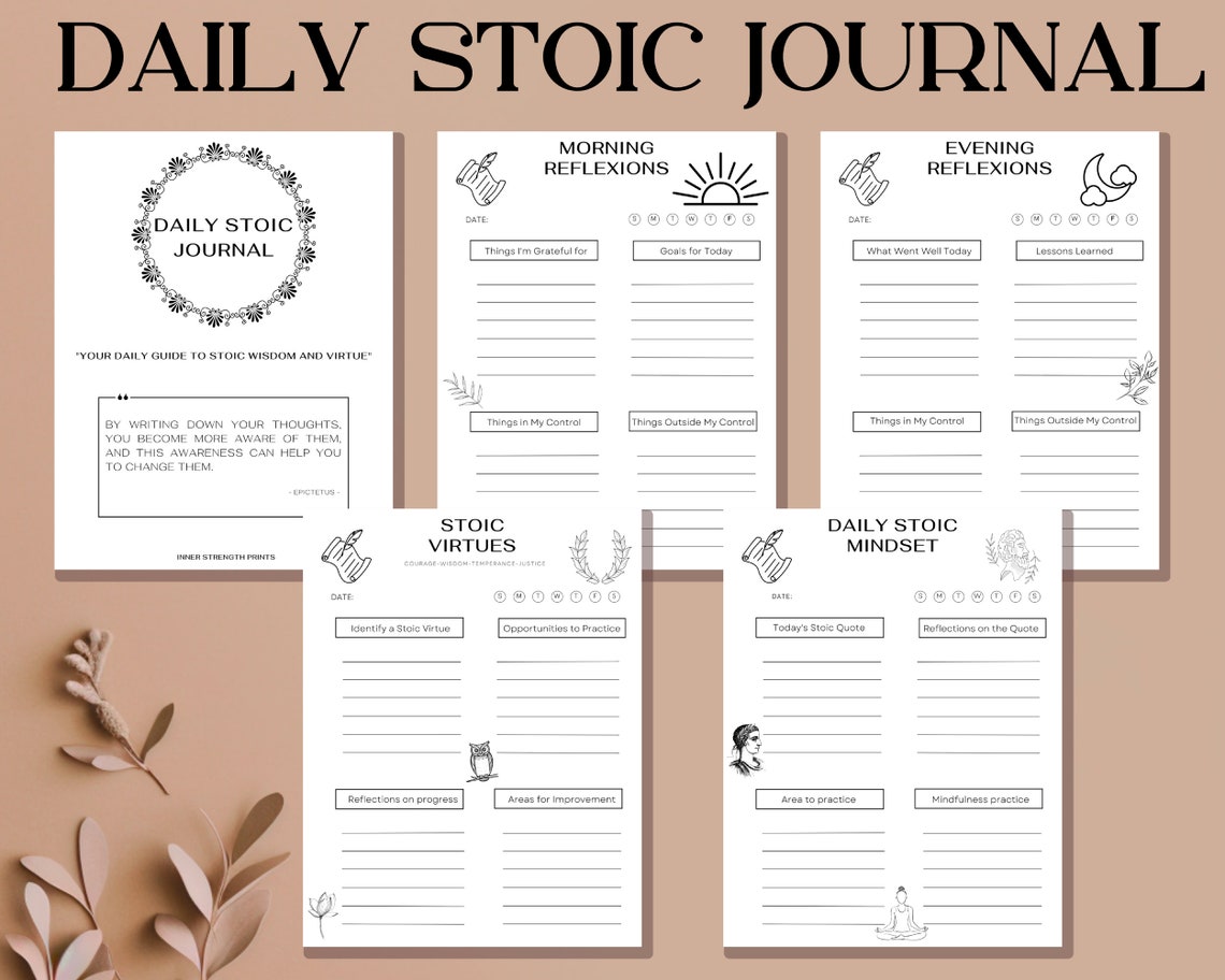 Daily Stoicism Journal Daily Stoic Art Stoic Planner Marcus Aurelius ...