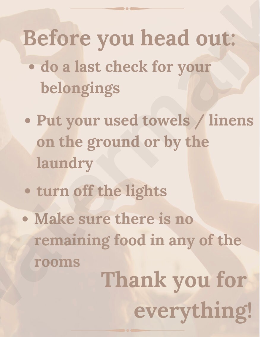 Airbnb / Rental Unit 10 Sign Bundle -- Canva Templates for Editable ...