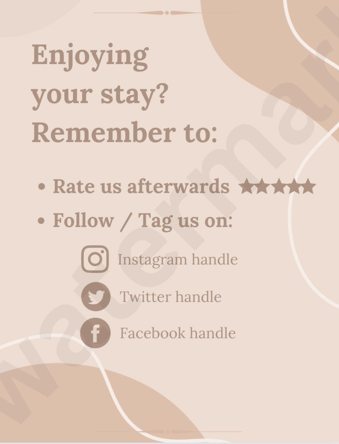 Airbnb / Rental Unit 10 Sign Bundle -- Canva Templates for Editable ...