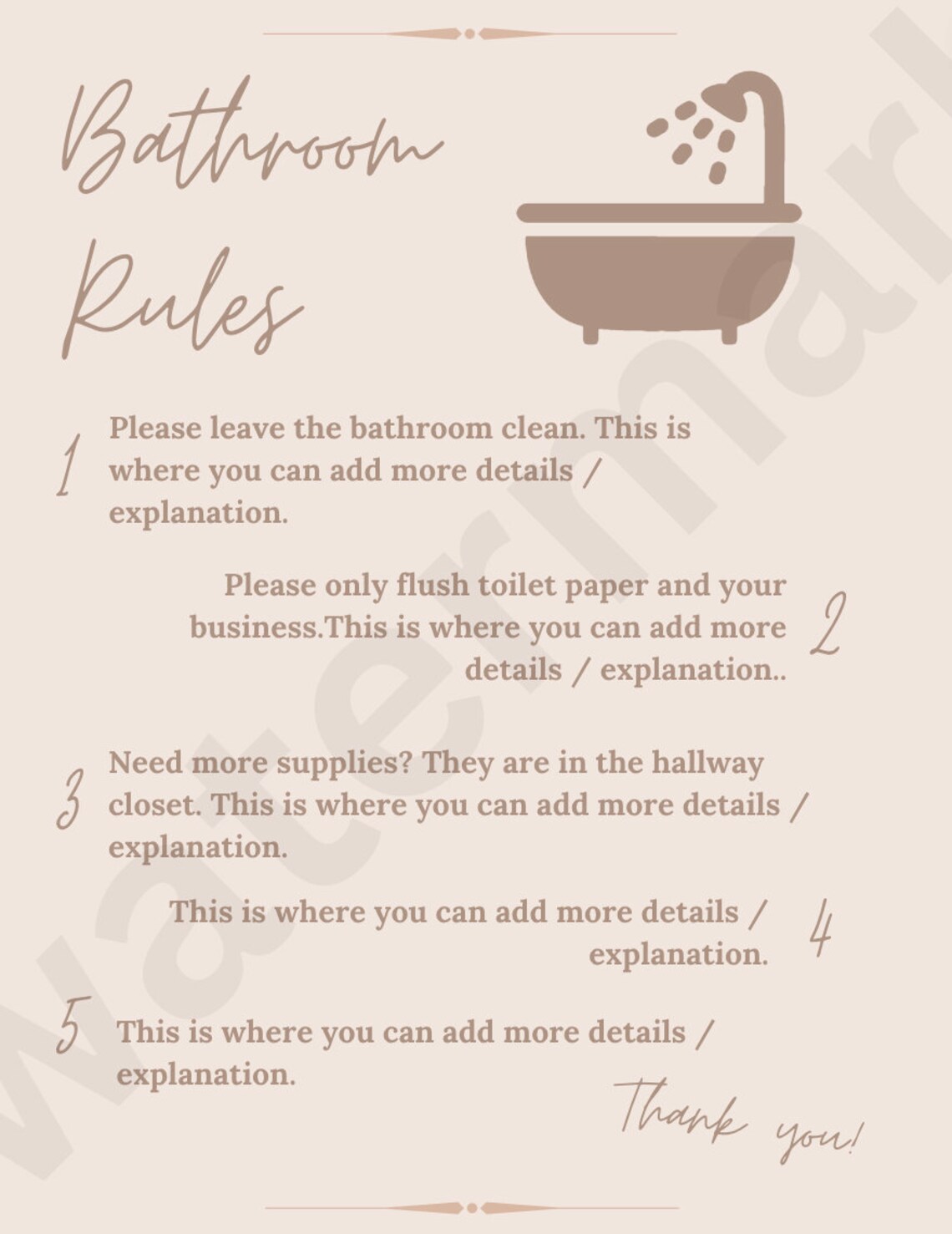 Airbnb / Rental Unit 10 Sign Bundle -- Canva Templates for Editable ...