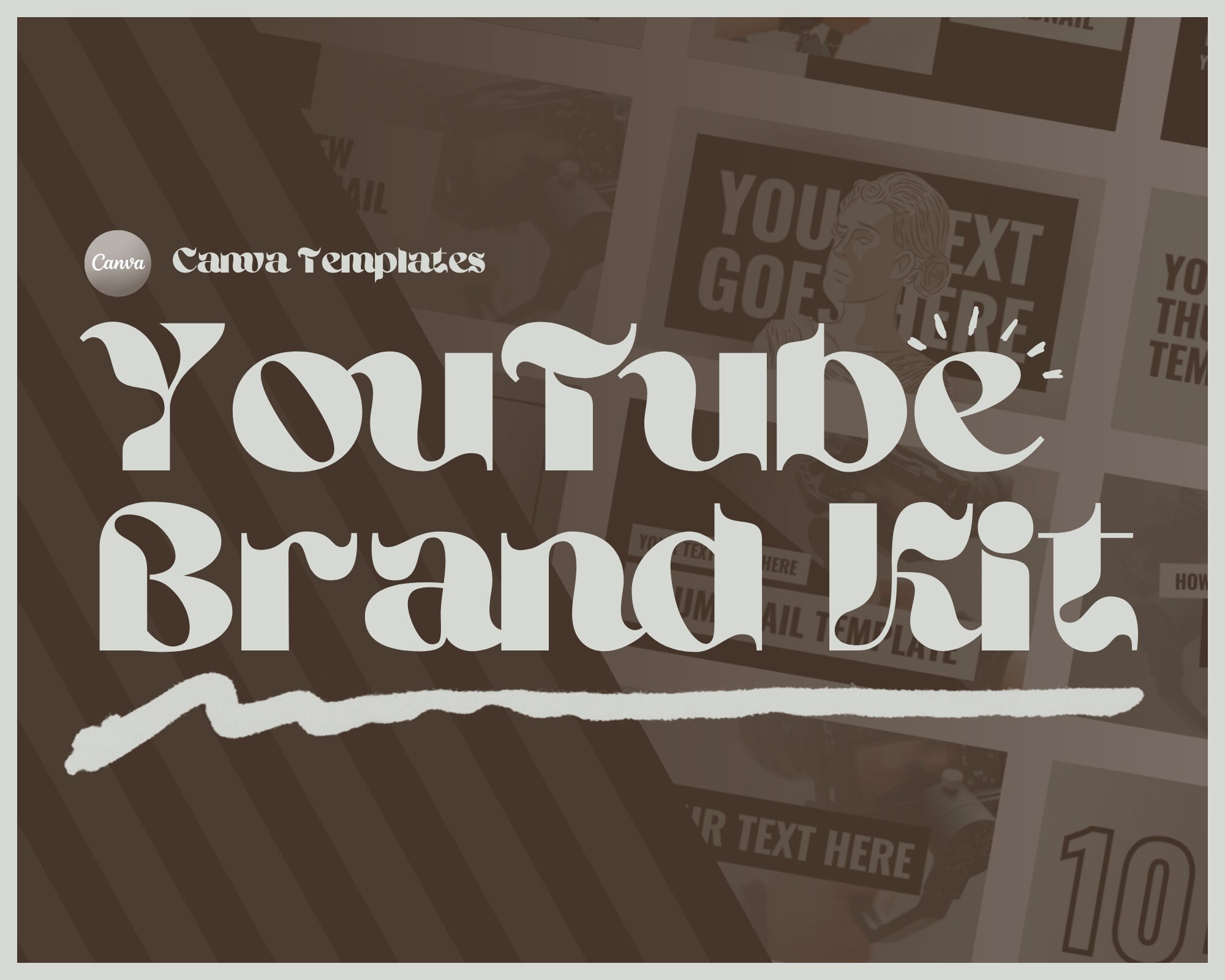 Youtube Brand Kit Templates | 55 Editable Youtube Thumbnails, Banners ...