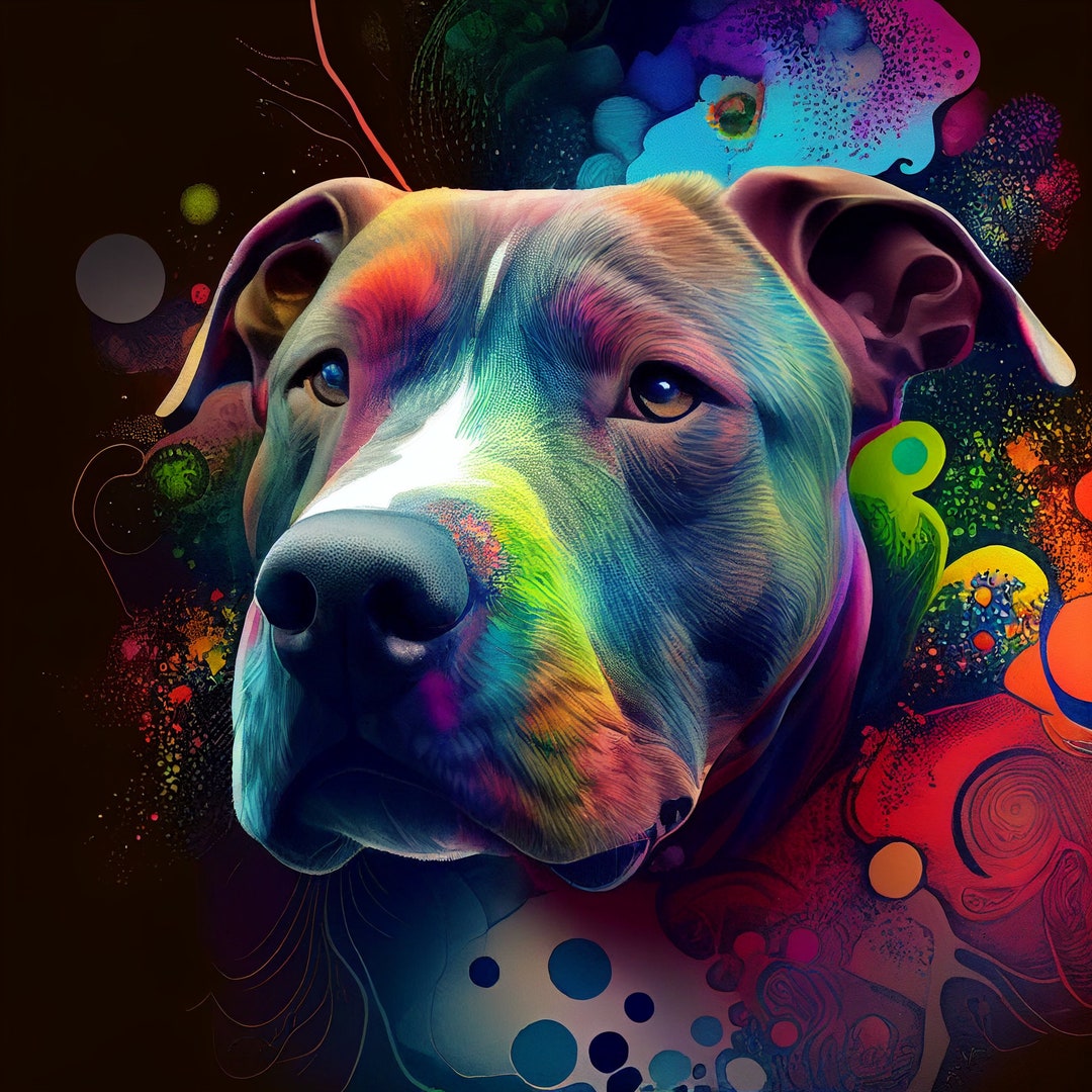 Custom Pet Portraits Using Pet Photo Personalized Digital Dog Portraits ...