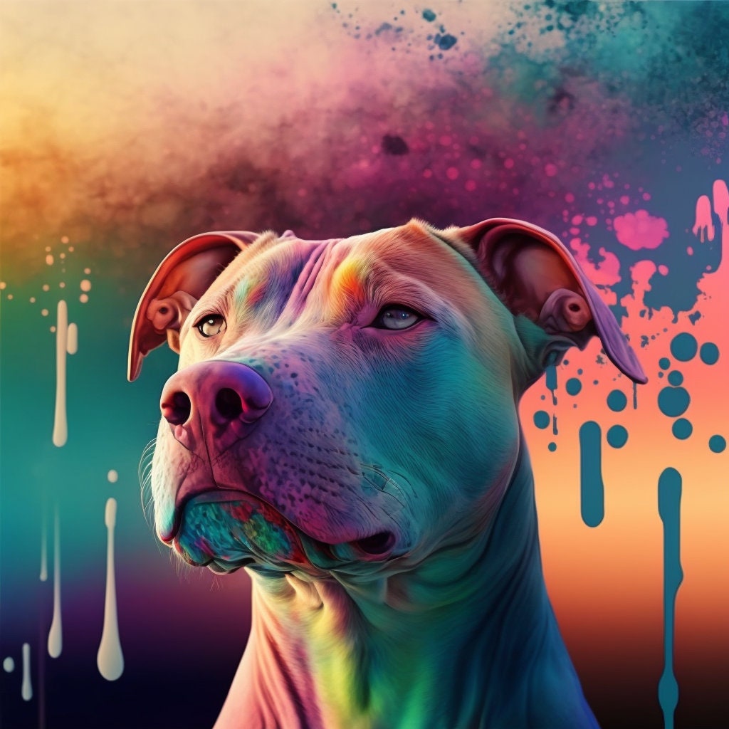 Custom Pet Portraits Using Pet Photo Personalized Digital Dog Portraits ...