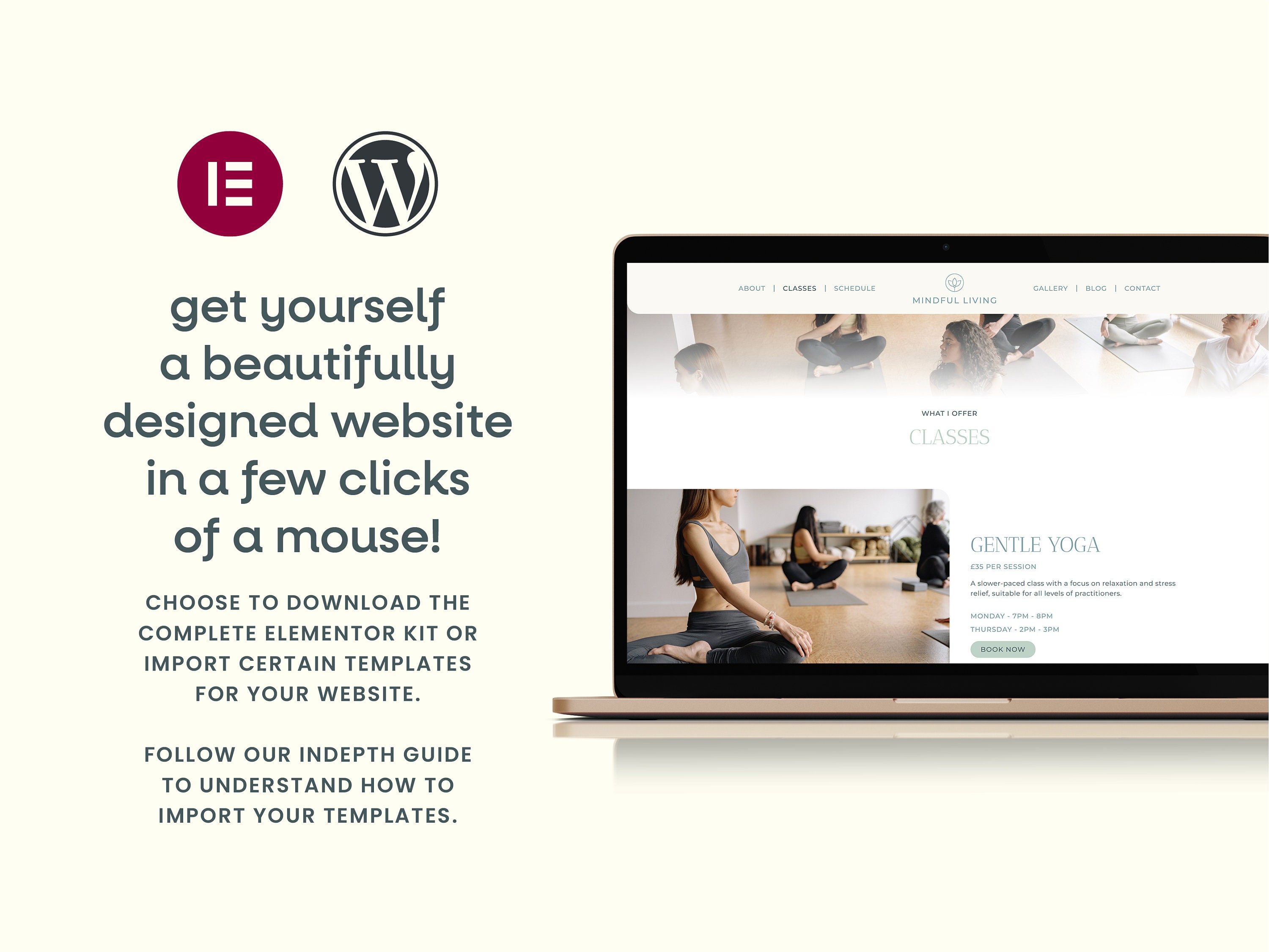 Elementor Template Kit | Yoga Studio Wordpress Website Template ...