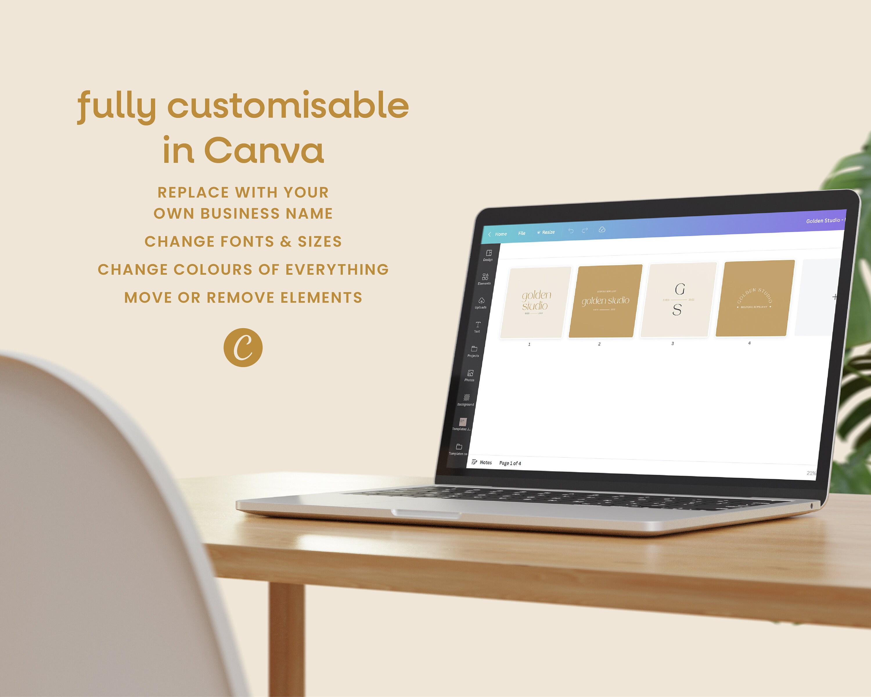 Editable Canva Logo Designs Premade Boutique Logo Template, Instant ...