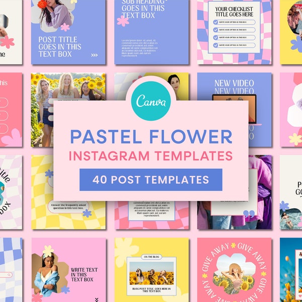 Pastel Instagram Template - Etsy
