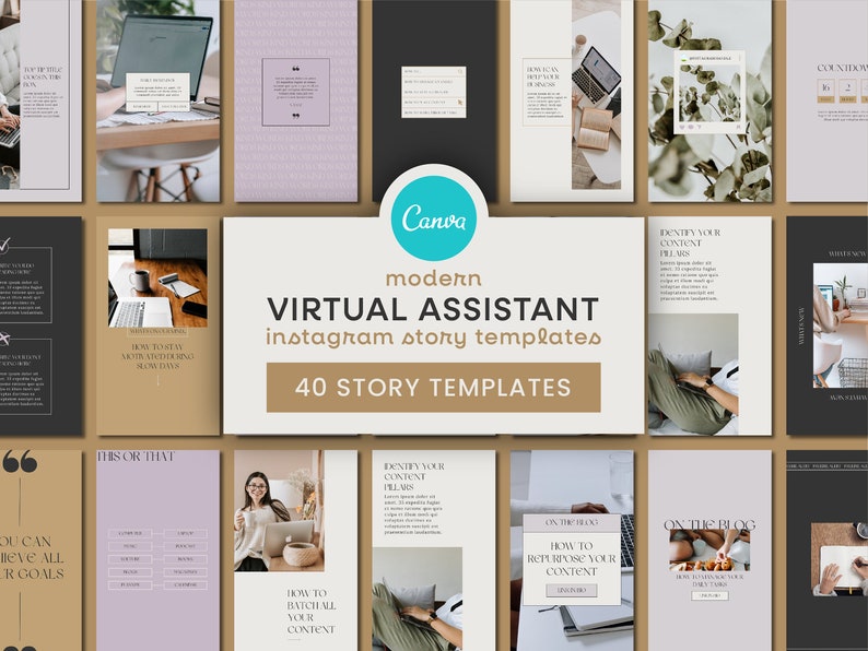 Virtual Assistant Instagram Templates Luxury VA Instagram Story ...