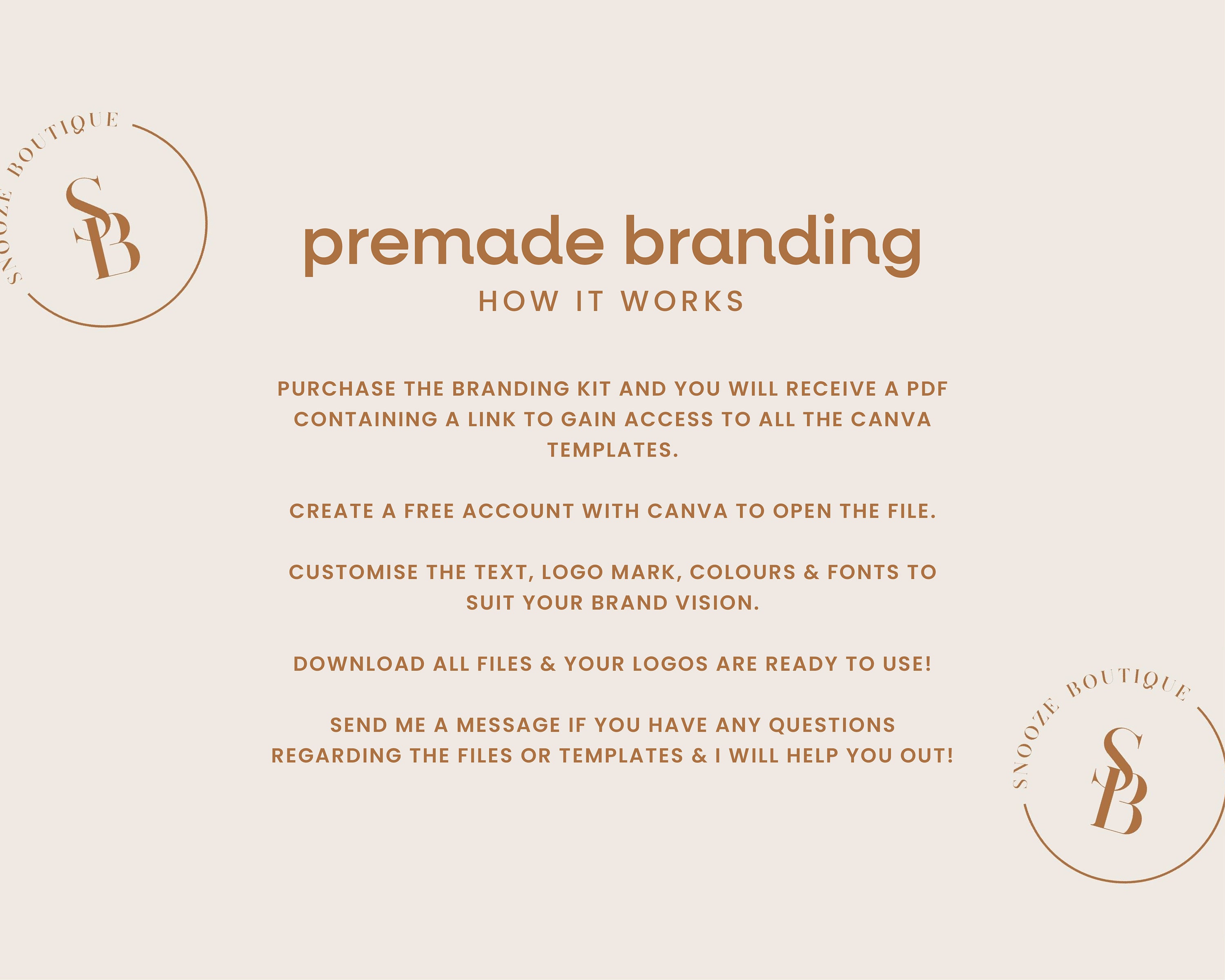 Editable Logo Design Premade Boutique Canva Logo Template, Instant ...