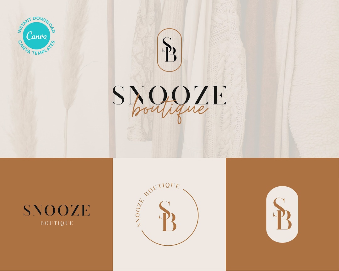 Editable Logo Design | Premade Boutique Canva Logo Template, Instant ...