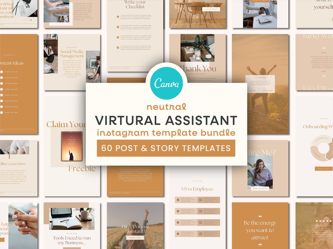 Virtual Assistant Instagram Templates | Social Media Manager Templates ...
