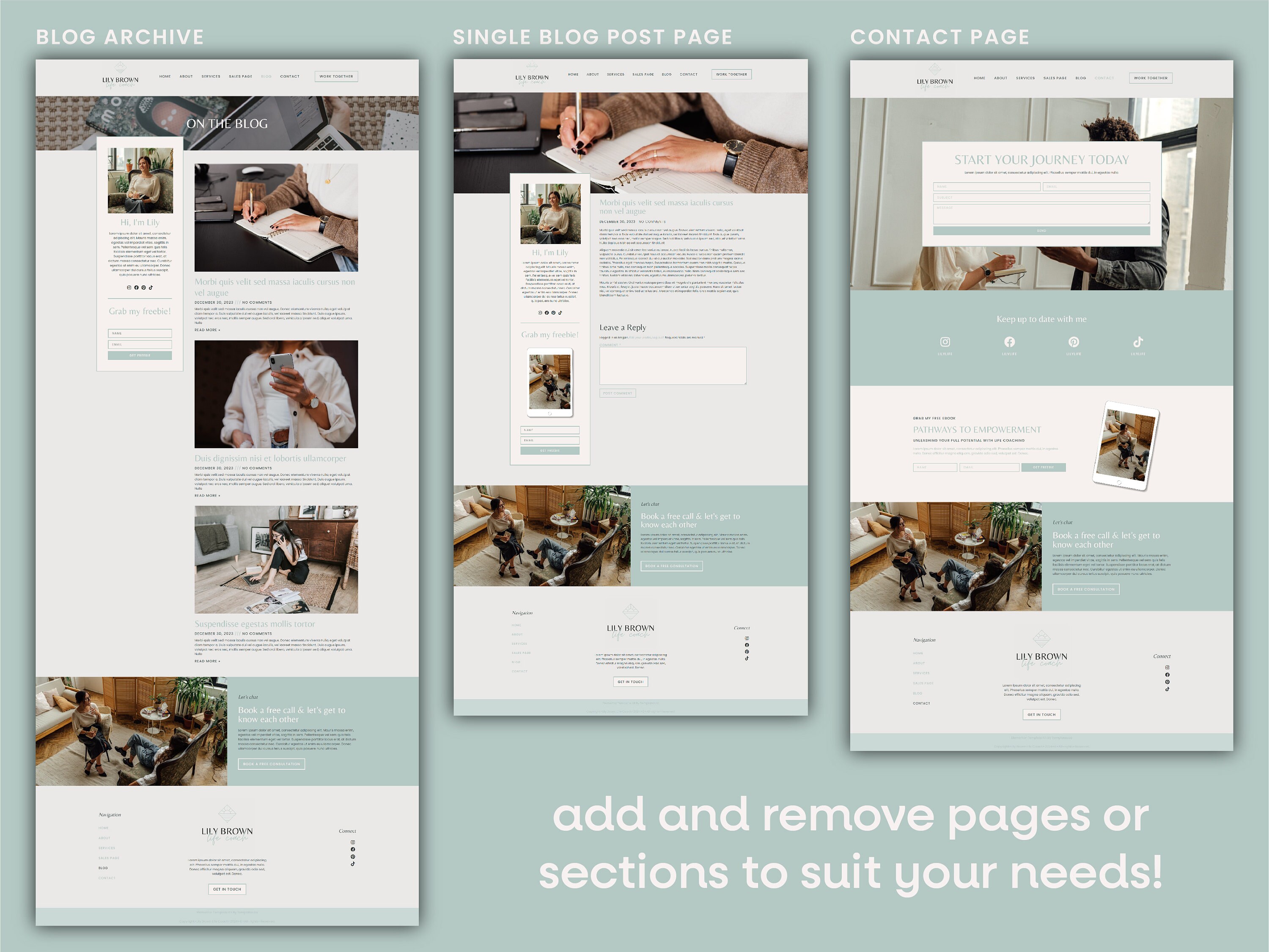 Elementor Template Kit Life Coaching Wordpress Website Design, Elementor Theme, Modern Wordpress ...