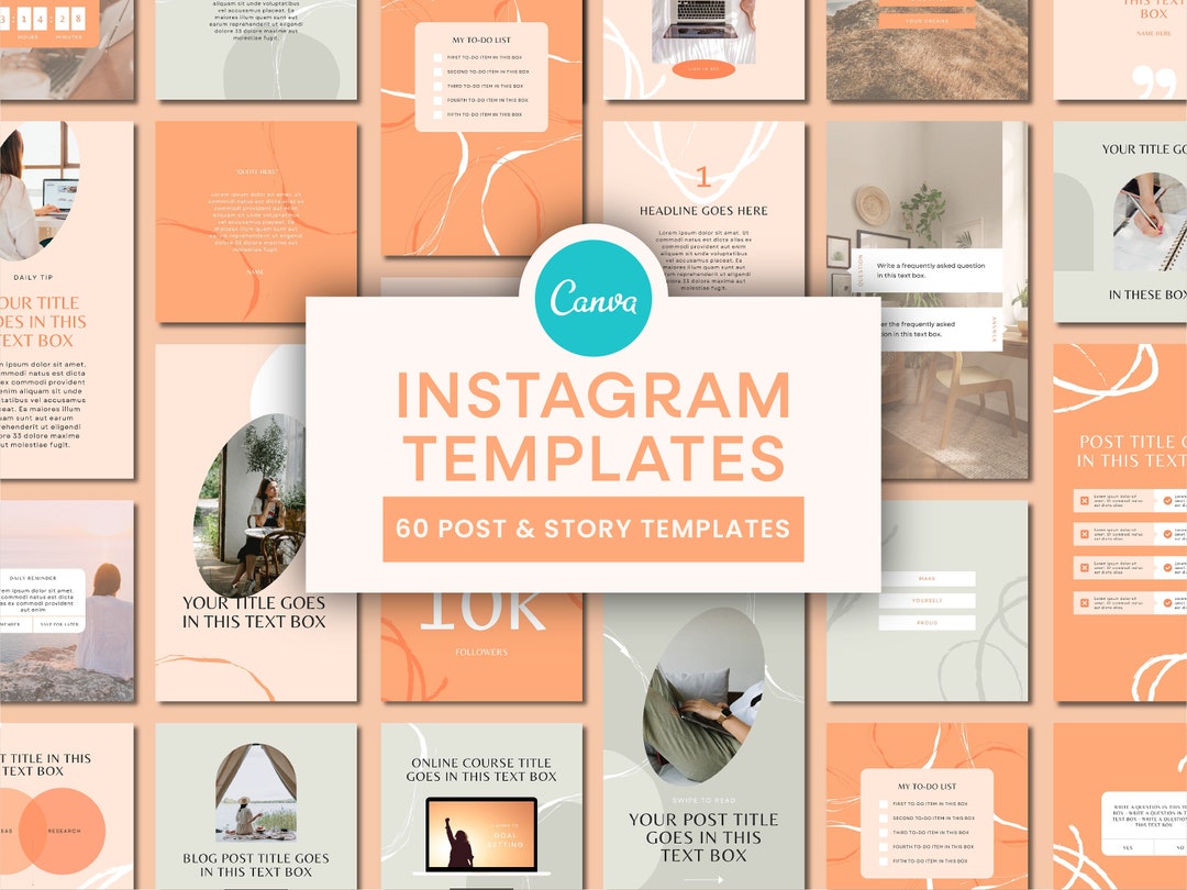 Pastel Instagram Template Bundle | Instagram Canva Templates, Girly ...