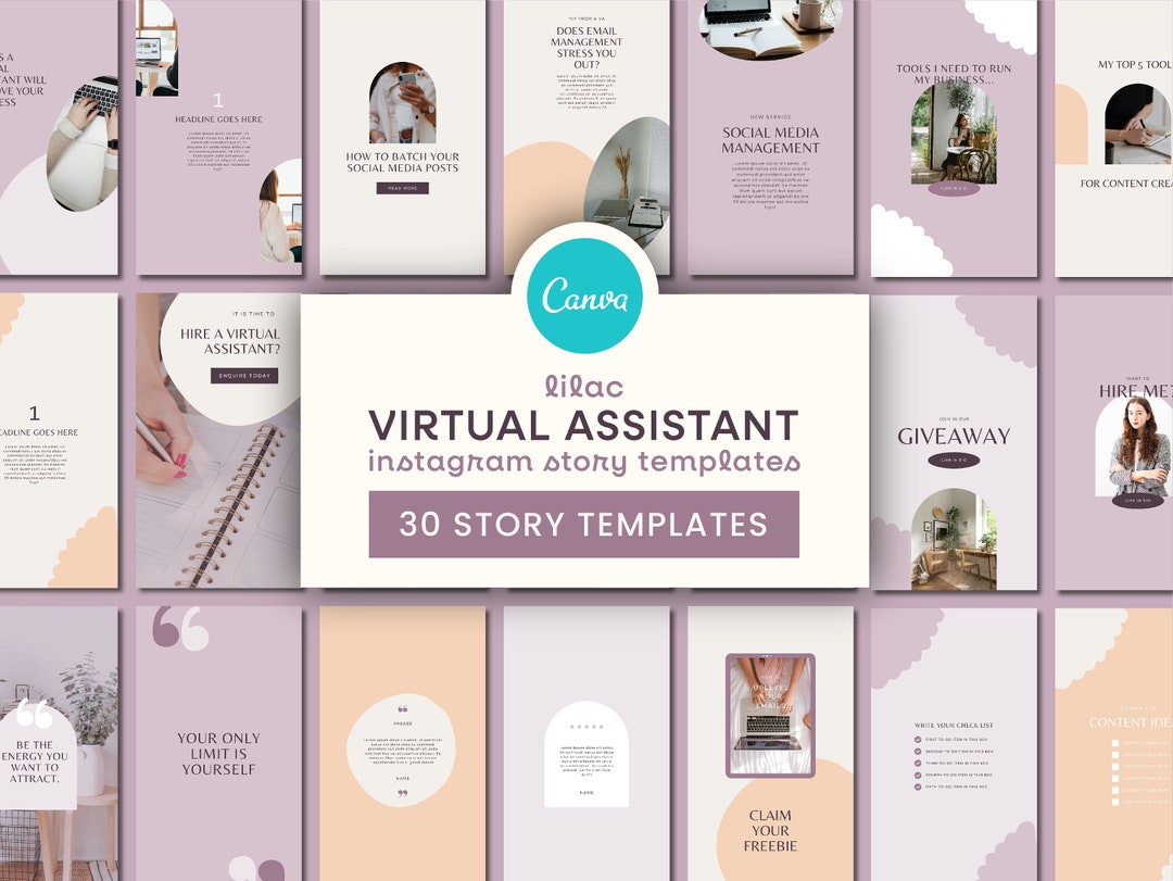 Virtual Assistant Instagram Templates | VA Instagram Story Template ...