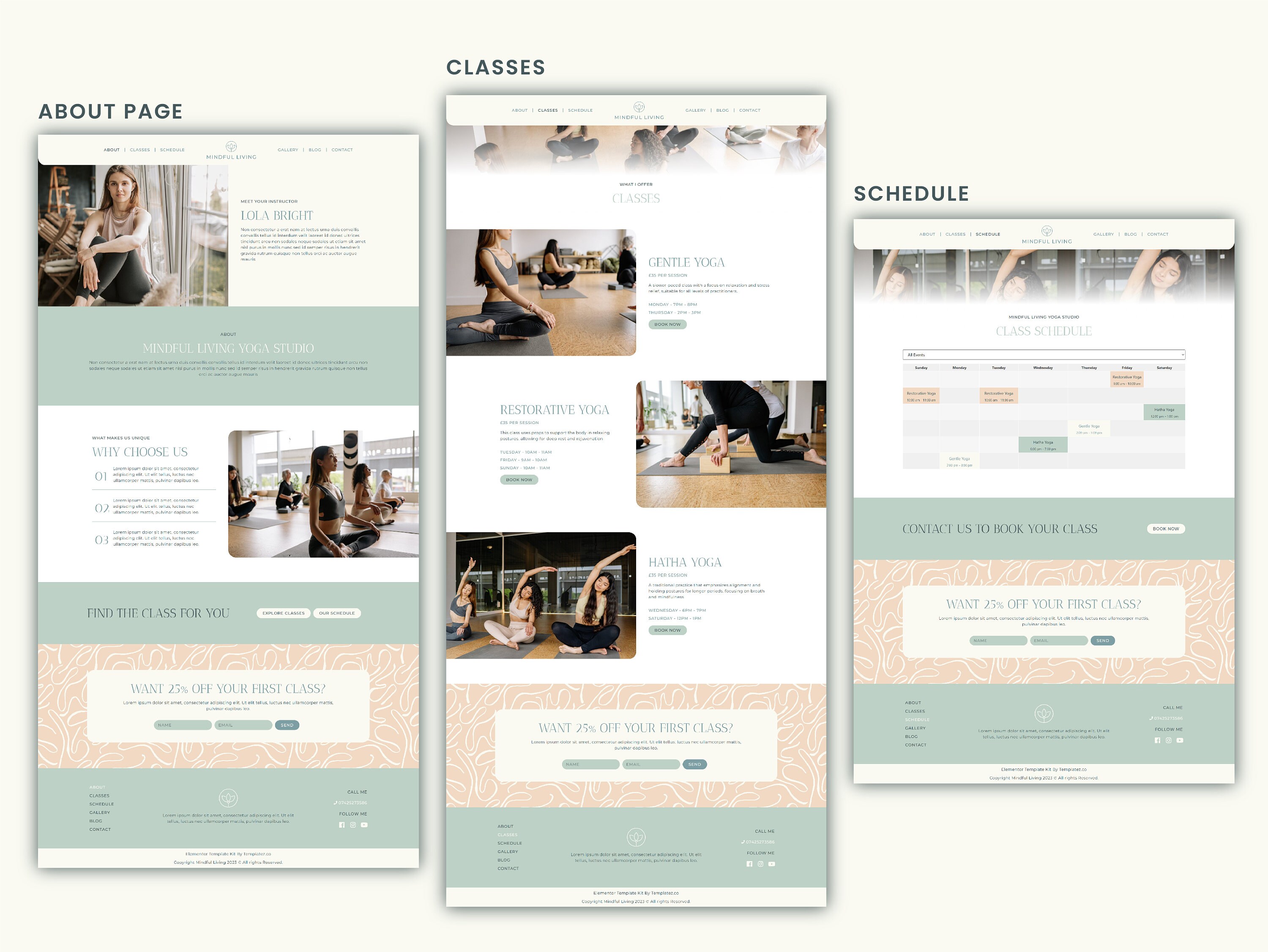 Elementor Template Kit | Yoga Studio Wordpress Website Template, Elementor Theme, Yoga ...
