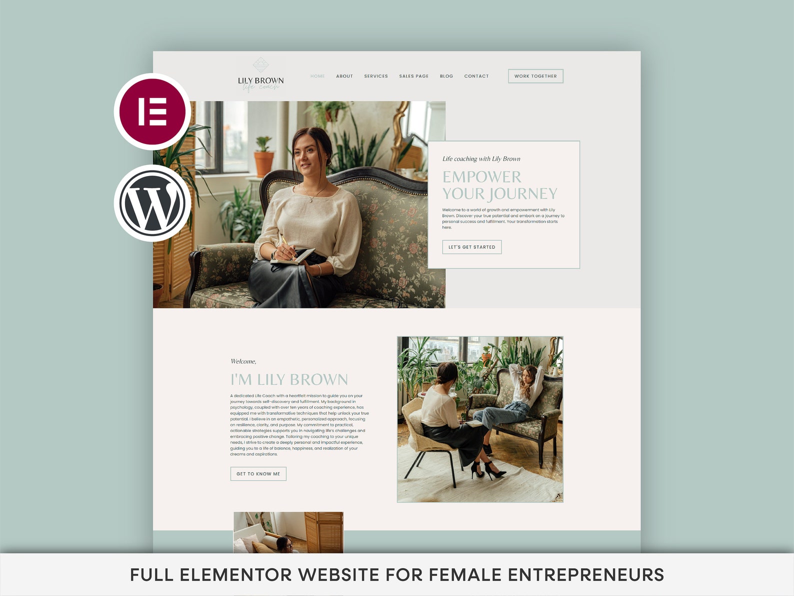 Elementor Template Kit | Life Coaching Wordpress Website Design, Elementor Theme, Modern ...
