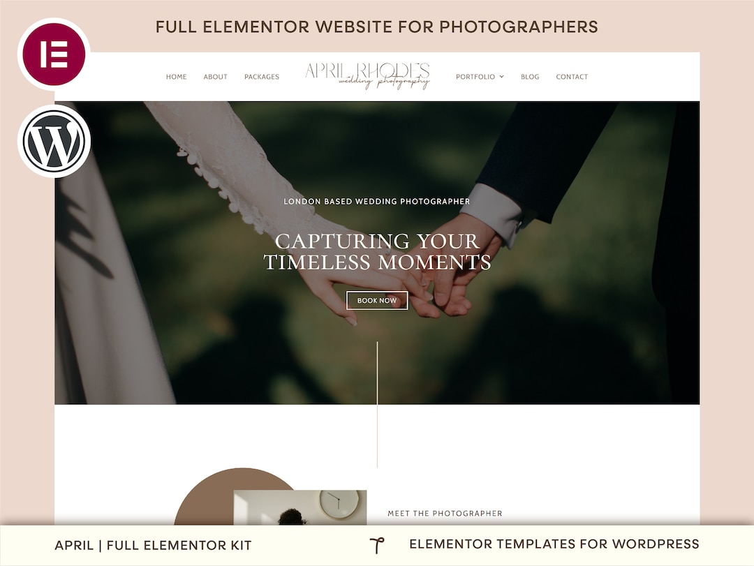 Elementor Template Kit | Photographer Wordpress Website Template ...