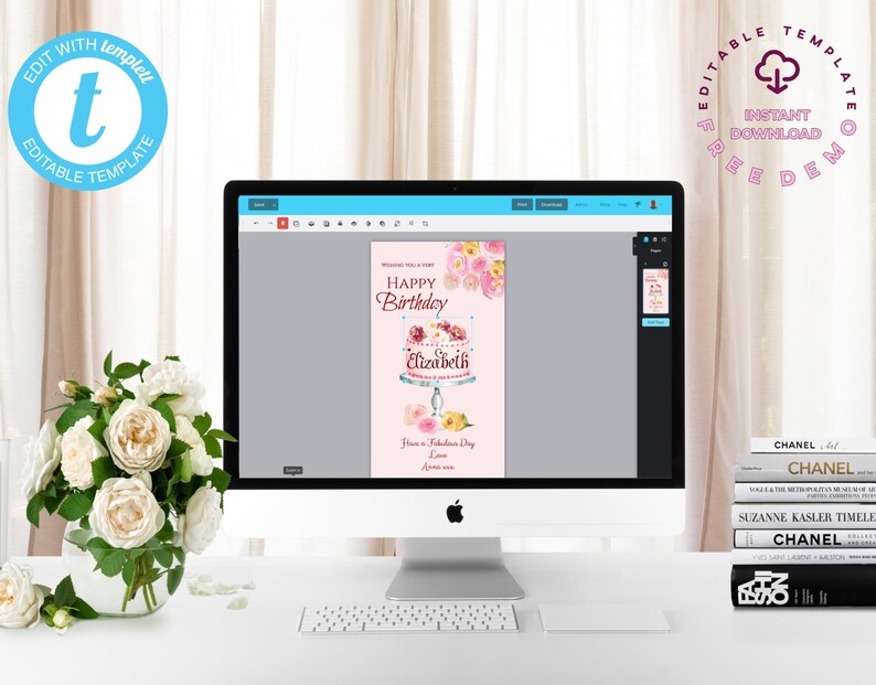 Pink Blossom Baby Shower Welcome Sign : Bow, Wildflower (editable ...