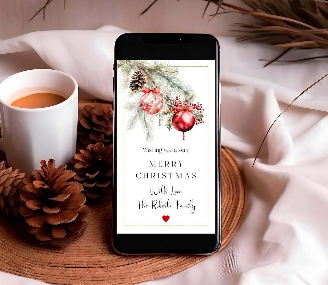 Christmas E-card, Electronic Merry Christmas Card, Text Message ...