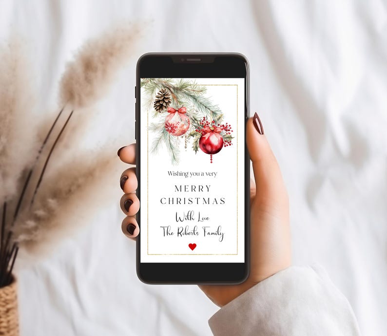Editable Christmas E-card: Personalized Holiday Greetings (digital) - Etsy