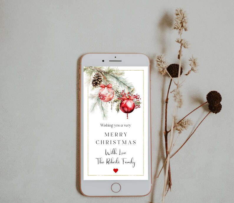 Editable Christmas E-card: Personalized Holiday Greetings (digital) - Etsy