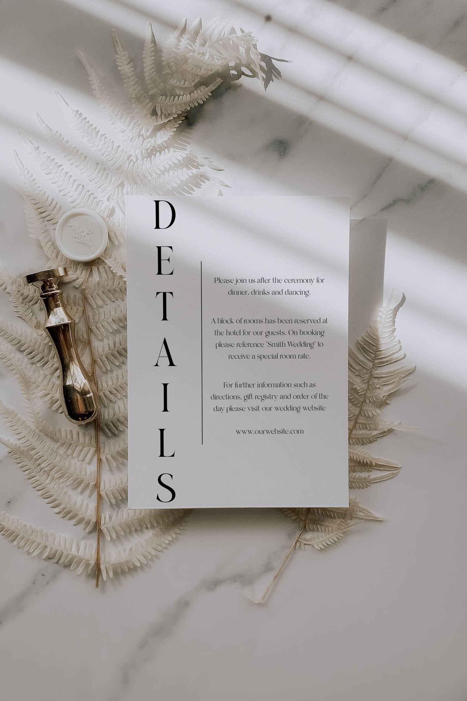 Bold Letter Wedding Invitation Suite : Modern, Minimalist, Stylish ...