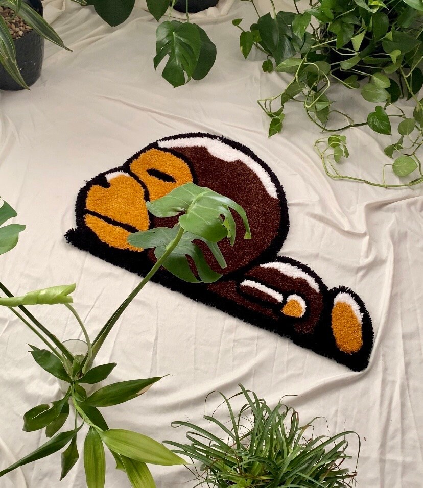 Tufted Rug Sleeping Baby Milo - Etsy