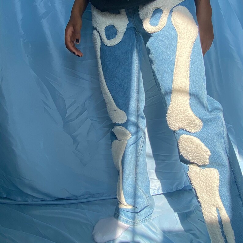 Custom Skeleton Jeans - Etsy