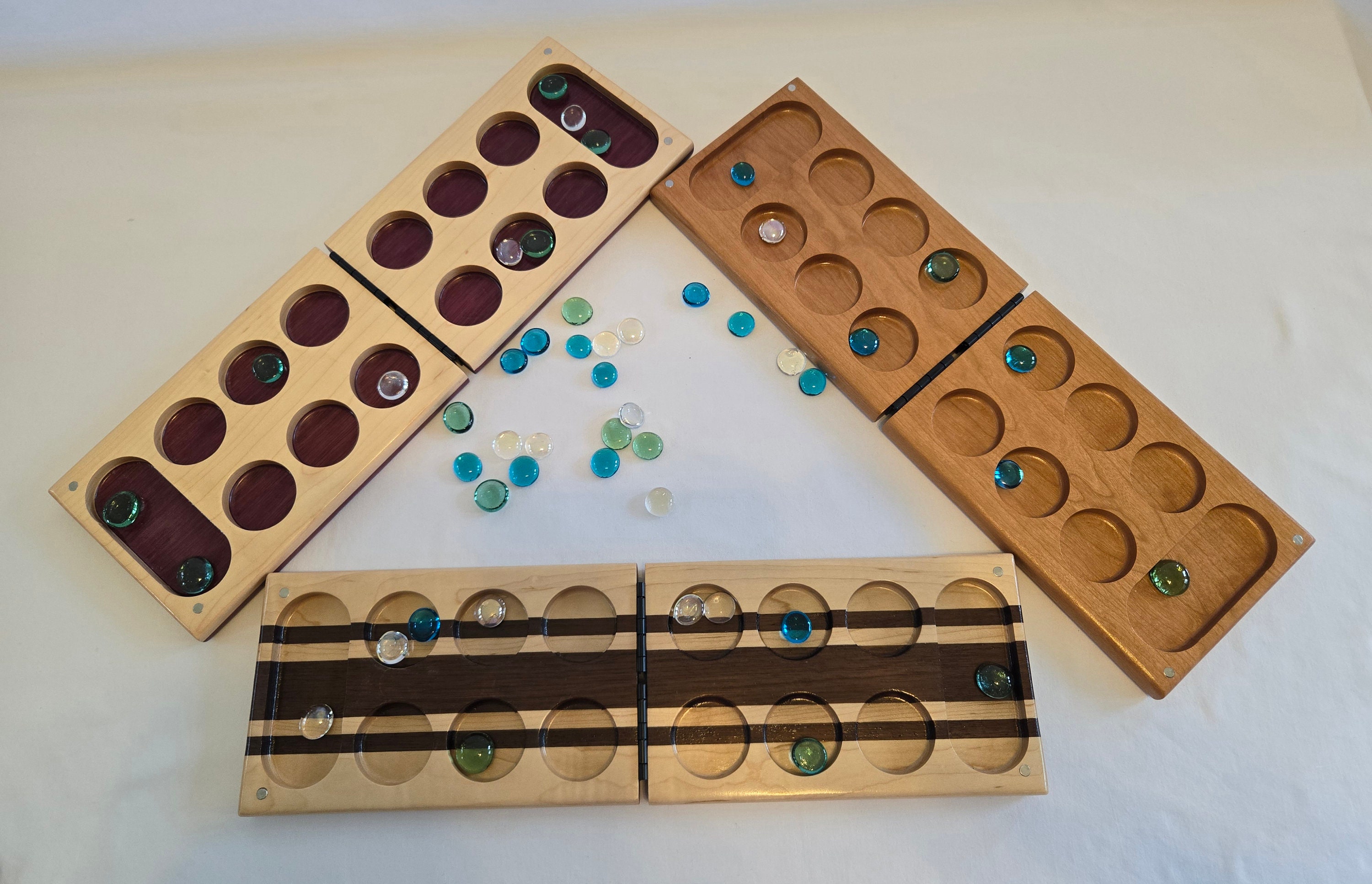 Mancala Board Game, Wooden, Folding, Handmade - Etsy