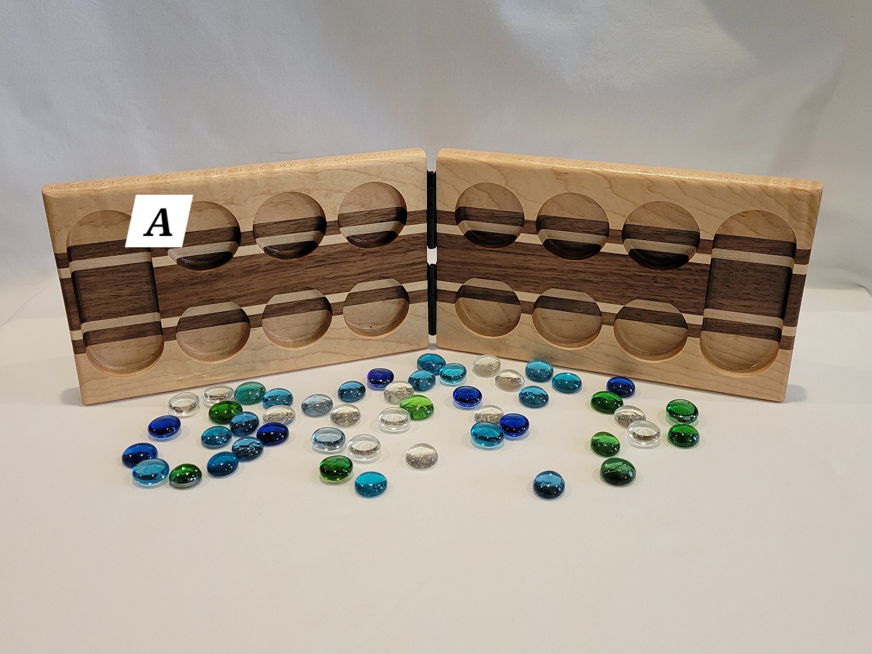 Mancala Board Game, Wooden, Folding, Handmade - Etsy