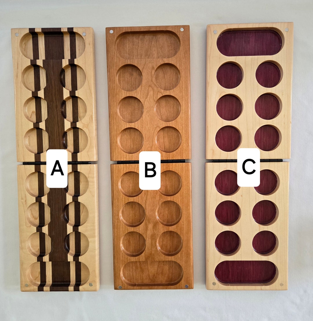 Mancala Board Game, Wooden, Folding, Handmade - Etsy