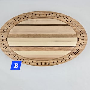 Oval Wooden Cribbage Board - Three Track - Etsy