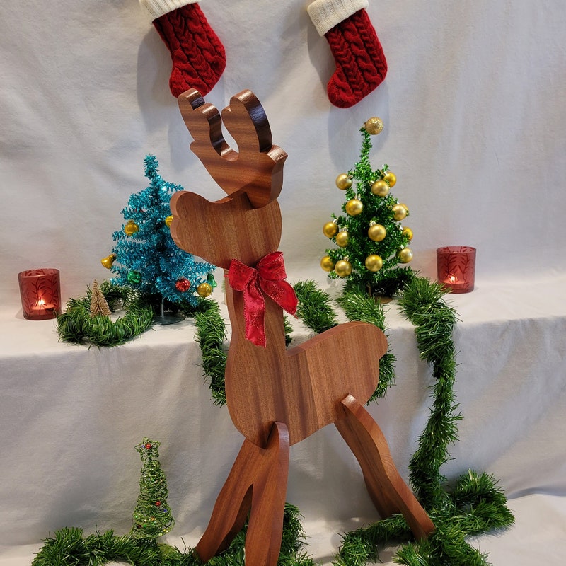 Wooden Reindeer - Etsy